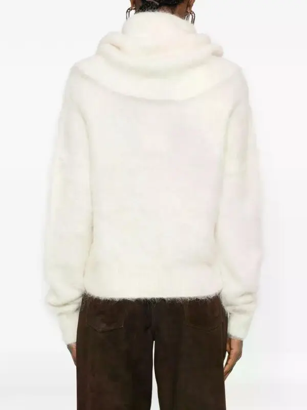 TOTEME Funnel Neck Knit - White