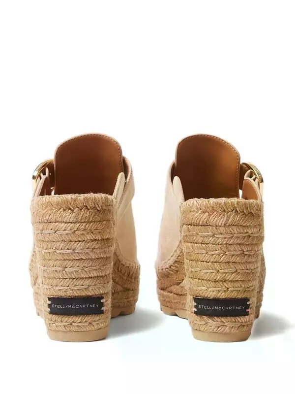 Stella McCartney Buckled Wedge Espadrille Clogs