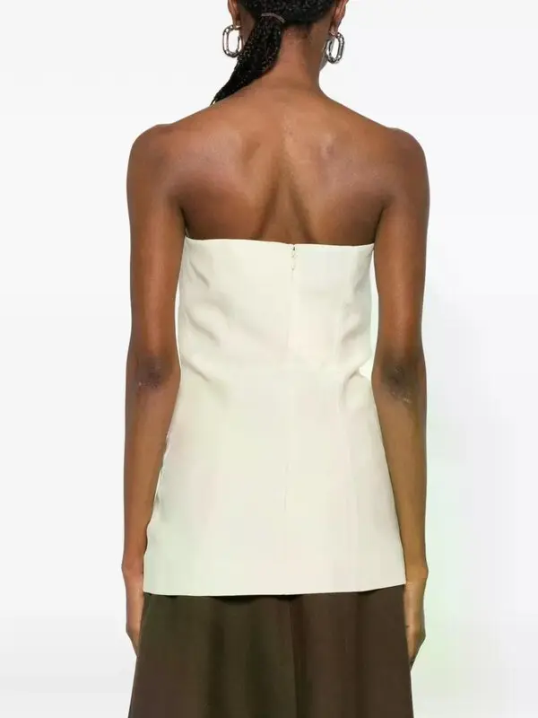 TOTEME Strapless Pocket Crepe Top - Neutrals