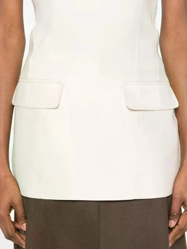 TOTEME Strapless Pocket Crepe Top - Neutrals