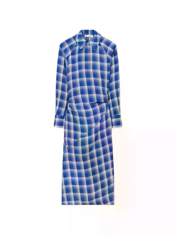 Tory Burch Plaid Shirtdress - Blue