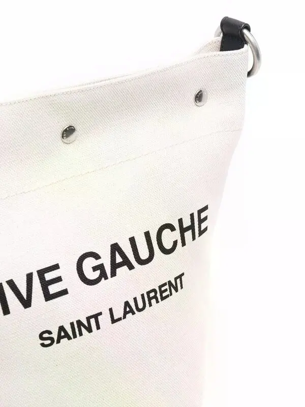 Saint Laurent Logo Print Bucket Bag