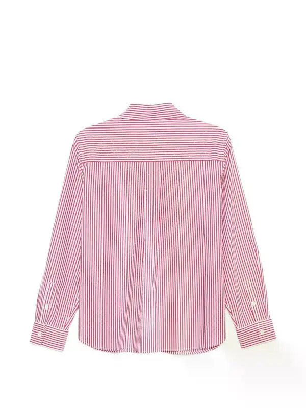 P.a.r.o.s.h Striped Embellished Shirt - Red