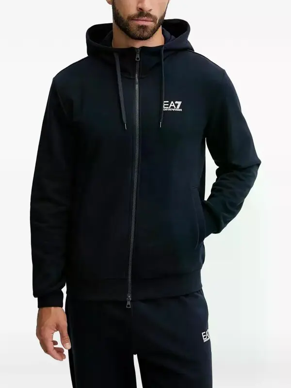 EA7 Logo-print Hoodie