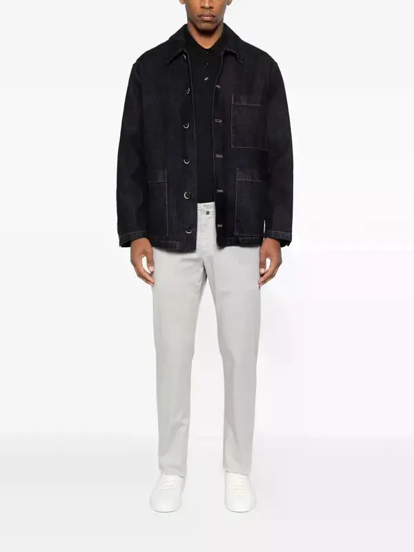 Jacob Cohen Logo-patch Trousers - Grey