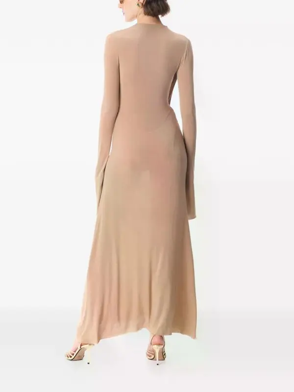 MANURI Suki Maxi Dress With Gathered Detailing - Neutrals