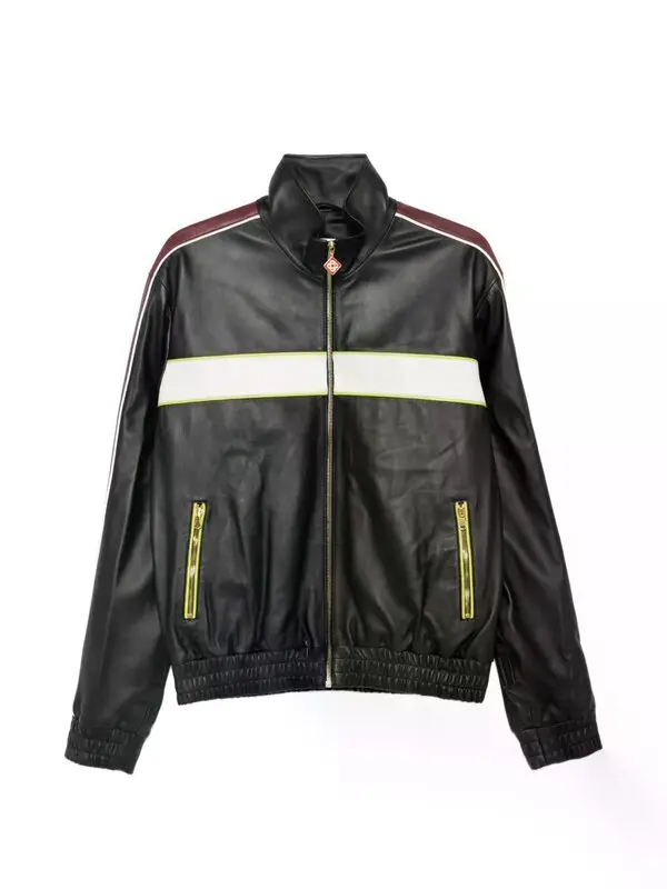 Casablanca Stripe Zip Jacket - Black