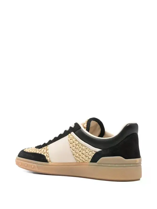 Valentino Garavani Upvillage Woven Raffia Sneakers - Neutrals