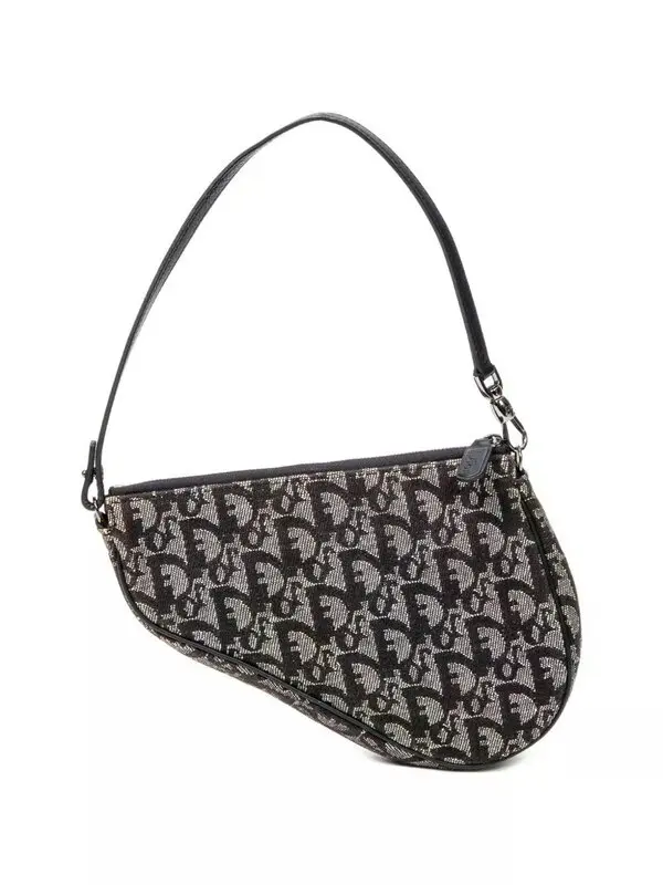 Dior Patterned Shoulder Bag - Black