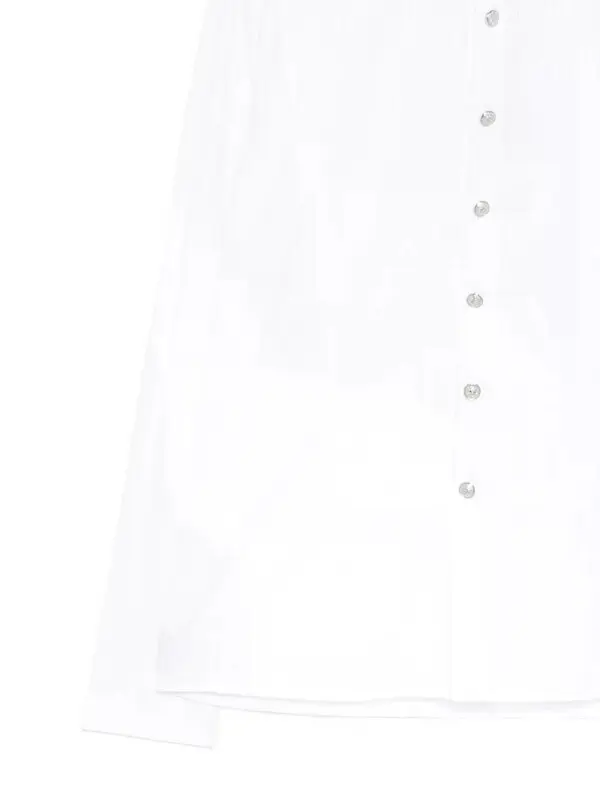 Balmain Striped Logo Button Shirt