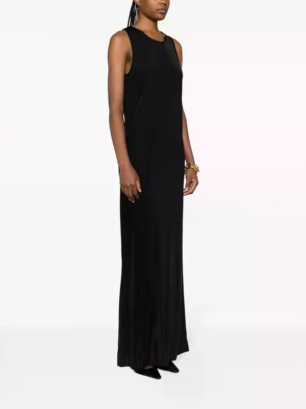 Saint Laurent Sleeveless High-shine Jersey Maxi Dress