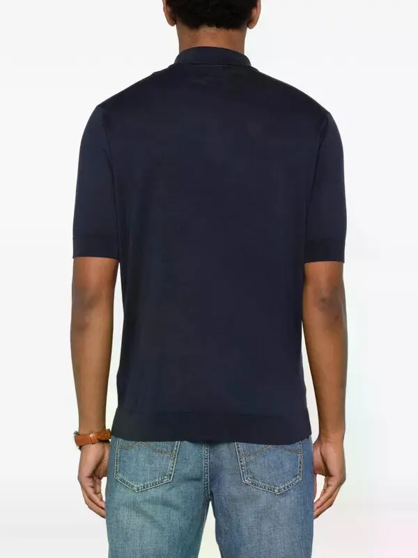 LARDINI Button Placket Polo Shirt