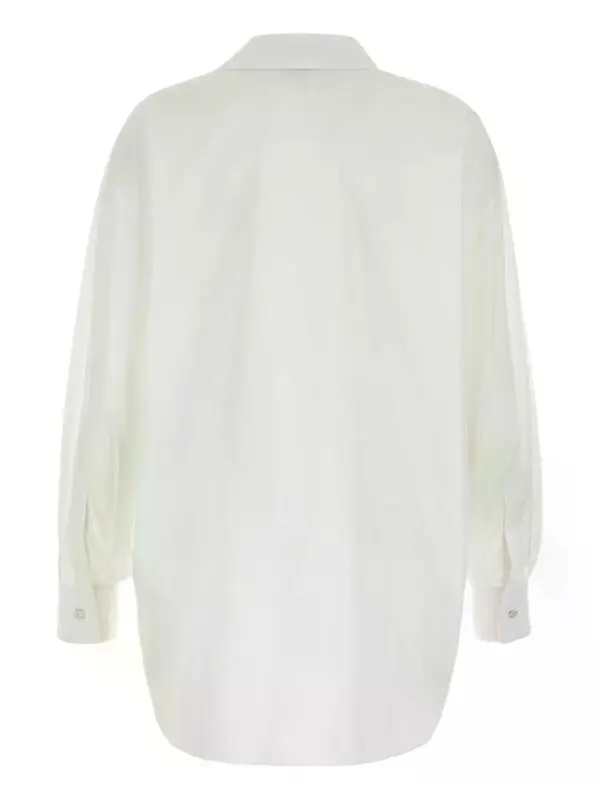 Alexander McQueen Orchid Appliqué Poplin Shirt