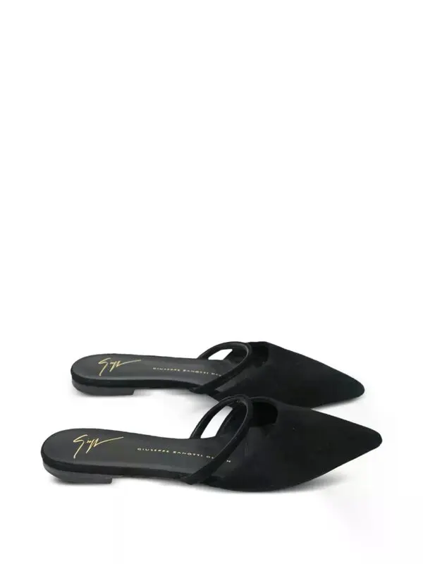 GIUSEPPE ZANOTTI Suede Pointed-toe Mules