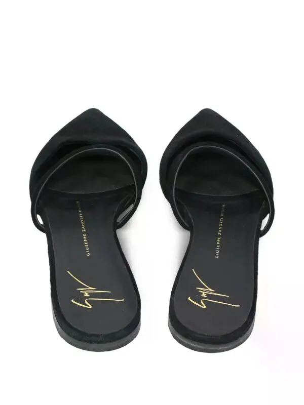 GIUSEPPE ZANOTTI Suede Pointed-toe Mules