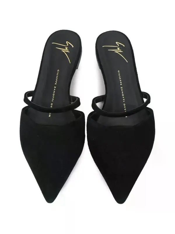 GIUSEPPE ZANOTTI Suede Pointed-toe Mules