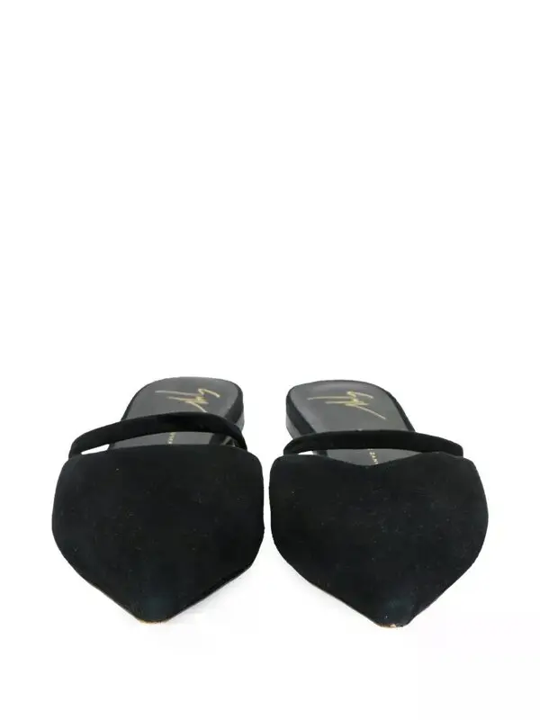 GIUSEPPE ZANOTTI Suede Pointed-toe Mules
