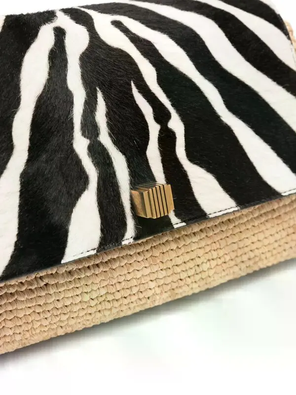 Khaite Audrey Zebra-print Cross-body Bag - Neutrals