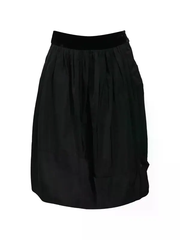 LOUIS VUITTON Midi Cotton Skirt With Velvet Waistband