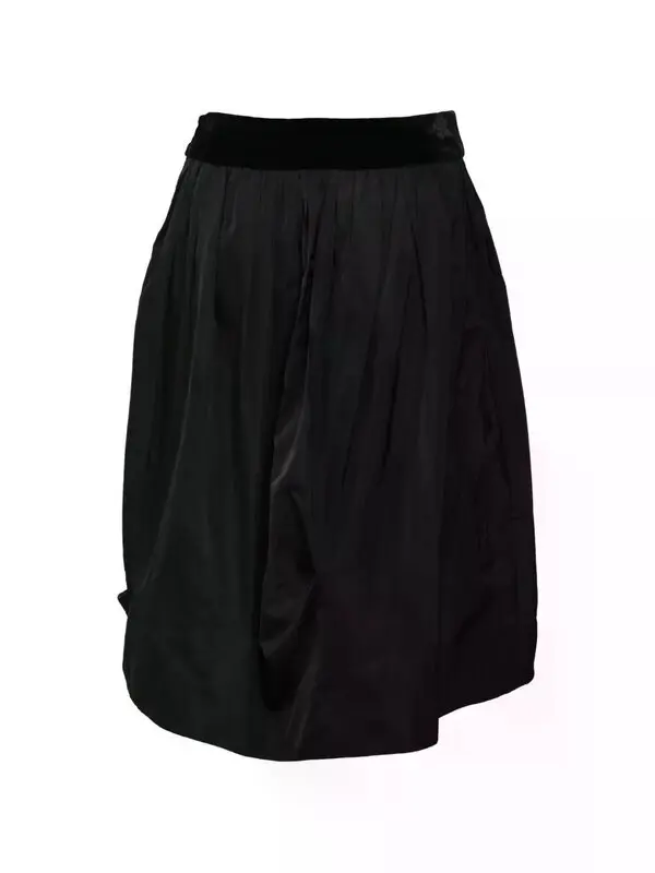 LOUIS VUITTON Midi Cotton Skirt With Velvet Waistband