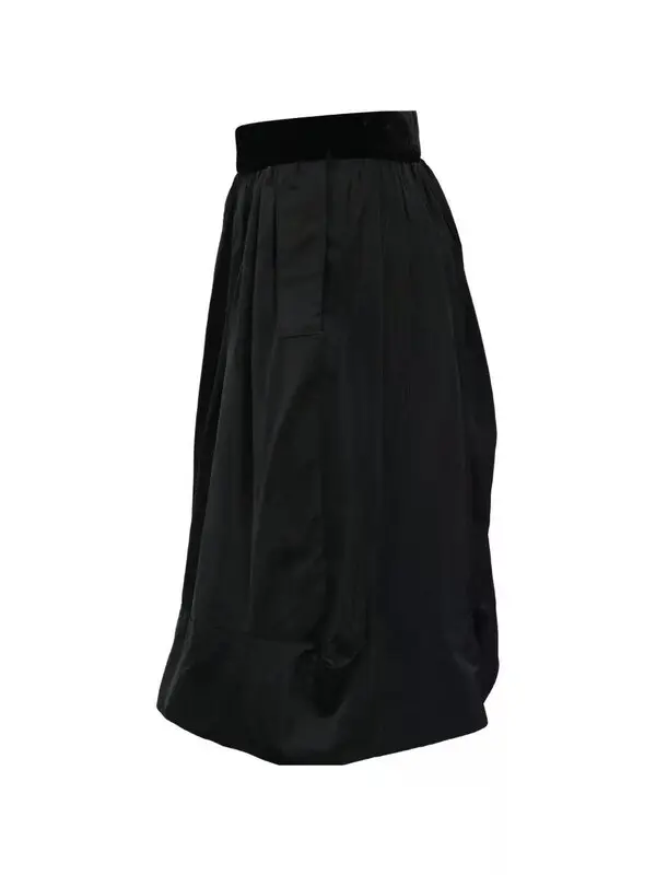 LOUIS VUITTON Midi Cotton Skirt With Velvet Waistband
