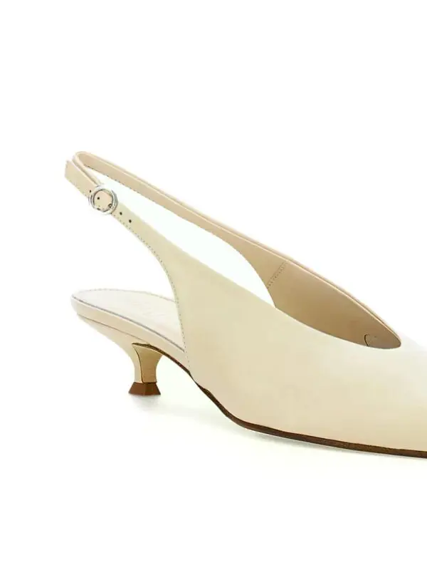 AeydĒ Camilla Pointed Slingback Pumps - Neutrals