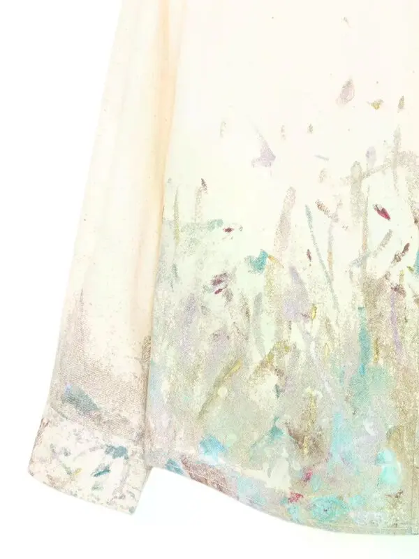 CROQUIS Printed Denim Shirt - Neutrals