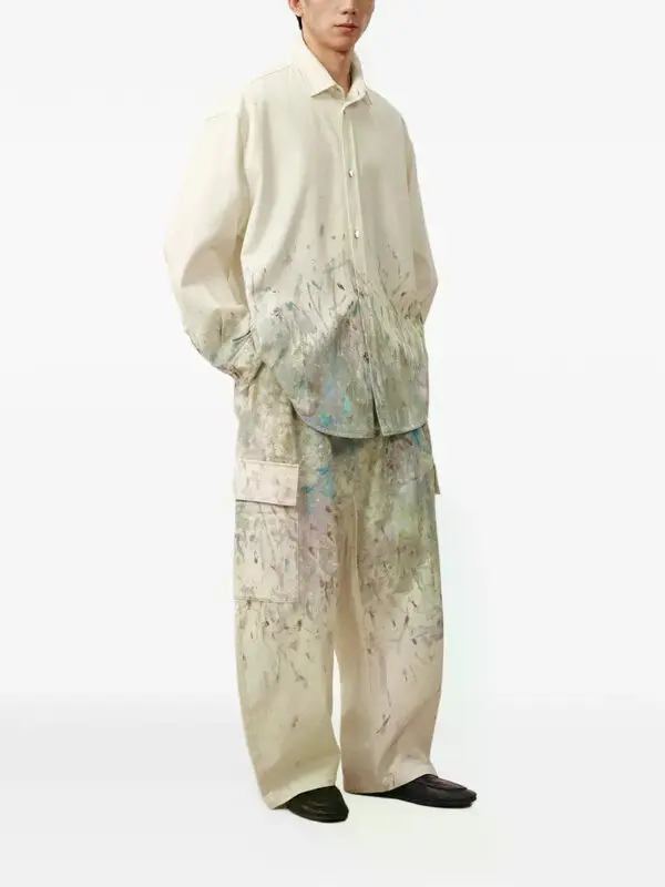 CROQUIS Printed Denim Shirt - Neutrals