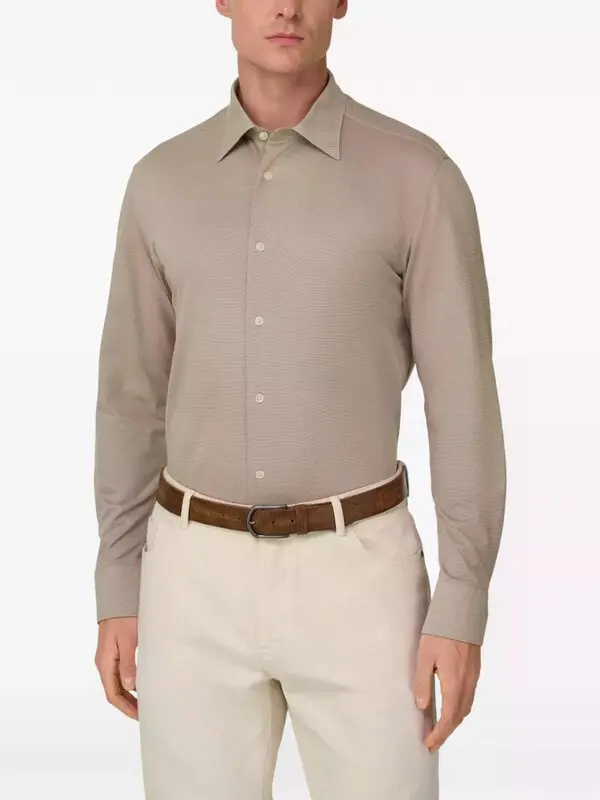 Boggi Milano Jersey Shirt - Neutrals