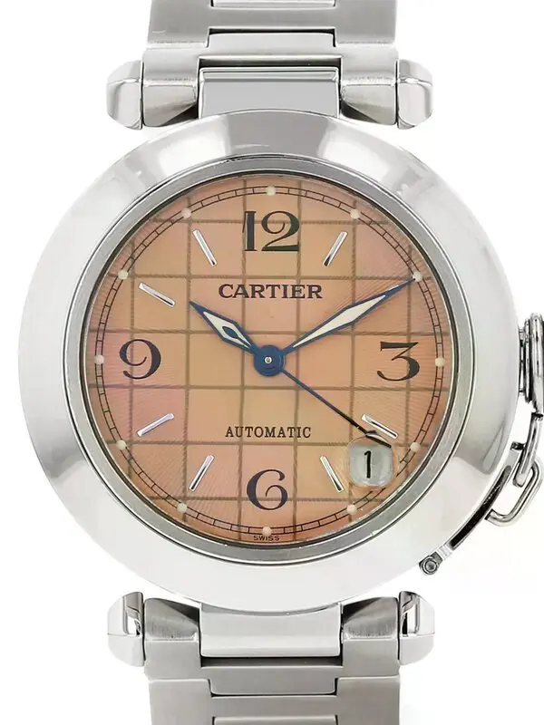 Cartier Pasha 35mm Watch With Screwed Caseback And Date Aperture