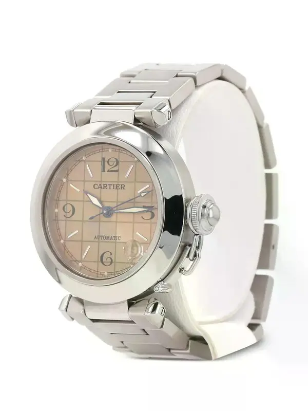 Cartier Pasha 35mm Watch With Screwed Caseback And Date Aperture