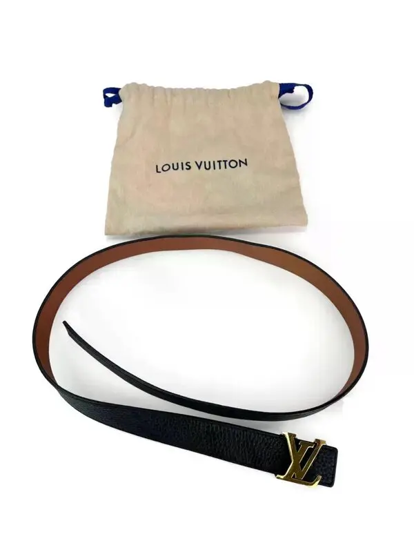 LOUIS VUITTON Reversible Leather Belt - Black
