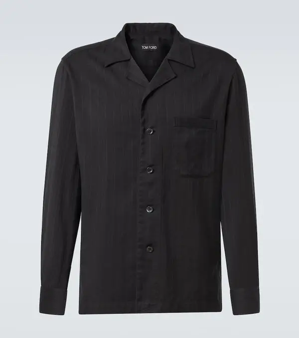 TOM FORD Striped Cotton And Silk Shirt