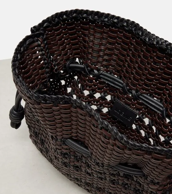 Loewe Flamenco Medium Woven Leather Clutch
