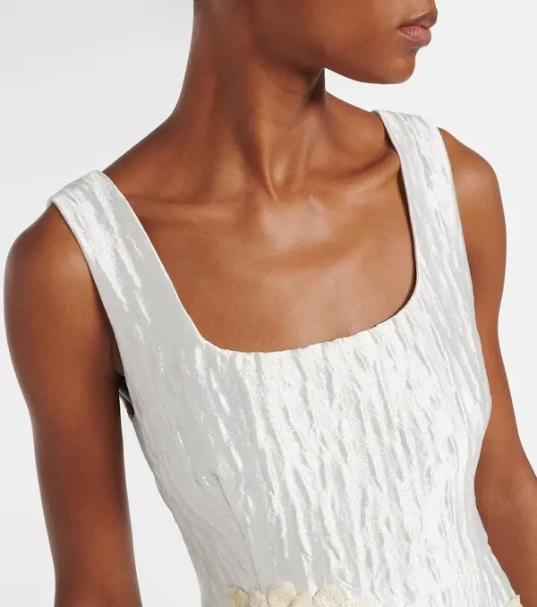 Simkhai Lilibeth Embellished Jacquard Midi Dress