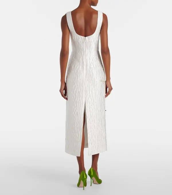 Simkhai Lilibeth Embellished Jacquard Midi Dress
