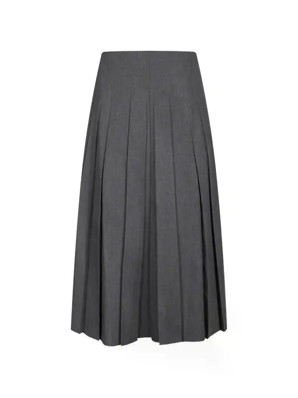 LESS A-line Midi Skirt - Grey