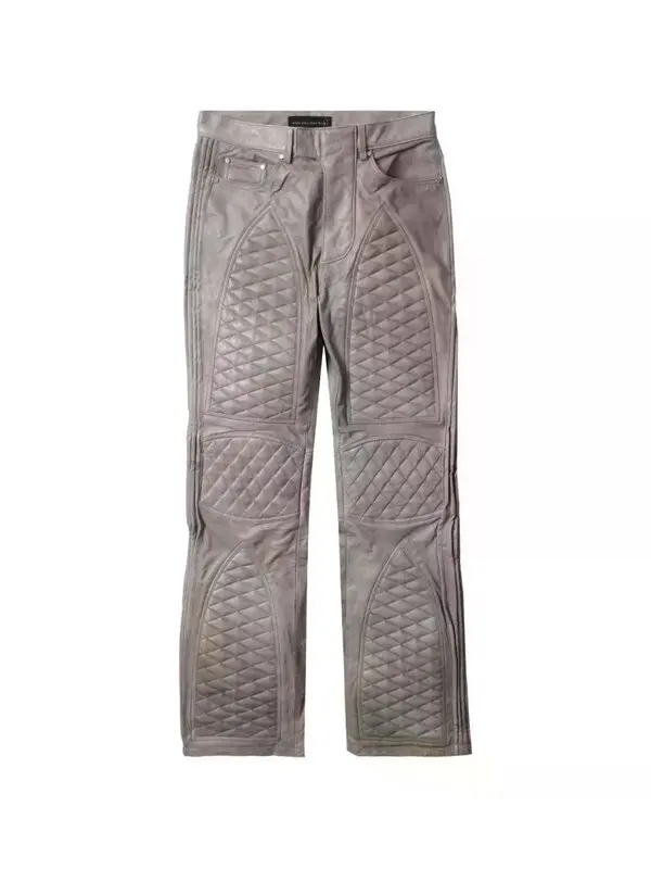 WHO DECIDES WAR Quilted Trousers - Grey