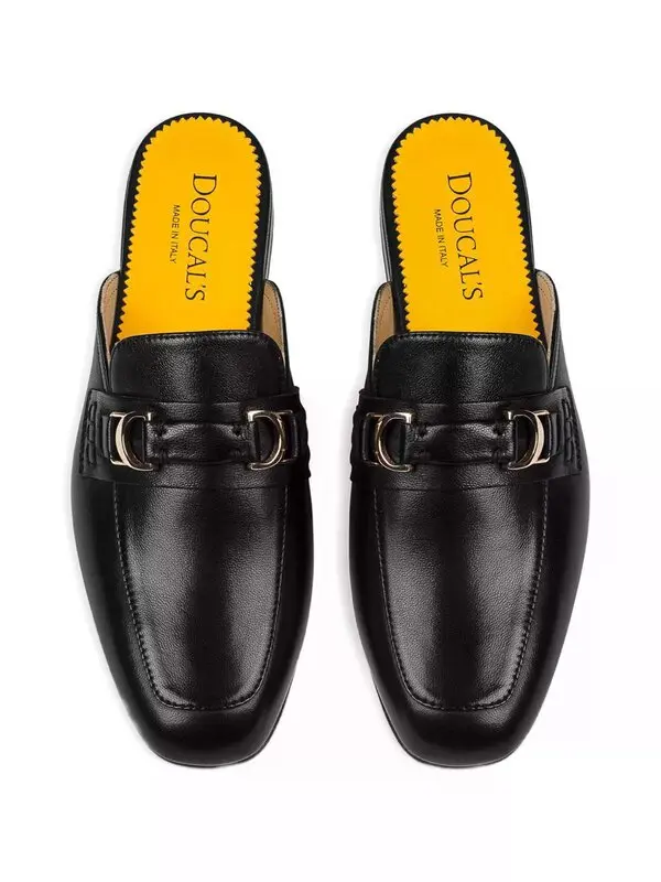 DOUCAL'S Metal Detail Leather Mules