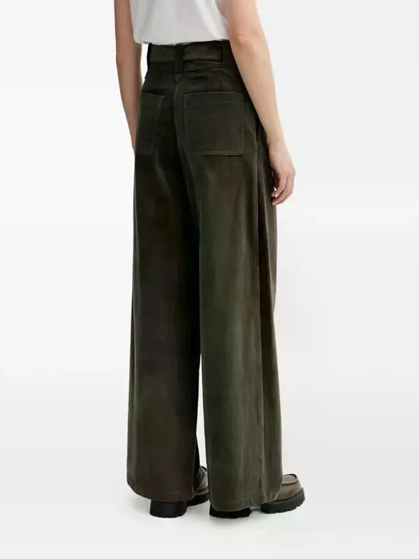 SESSUN Wide Leg Velvet Effect Pants