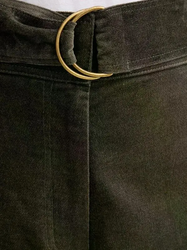 SESSUN Wide Leg Velvet Effect Pants