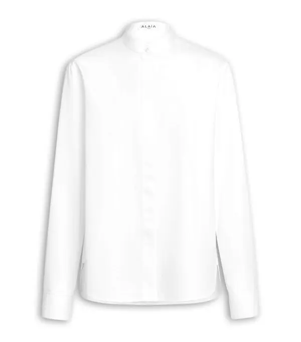 Alaïa Cotton Poplin Plastron Shirt