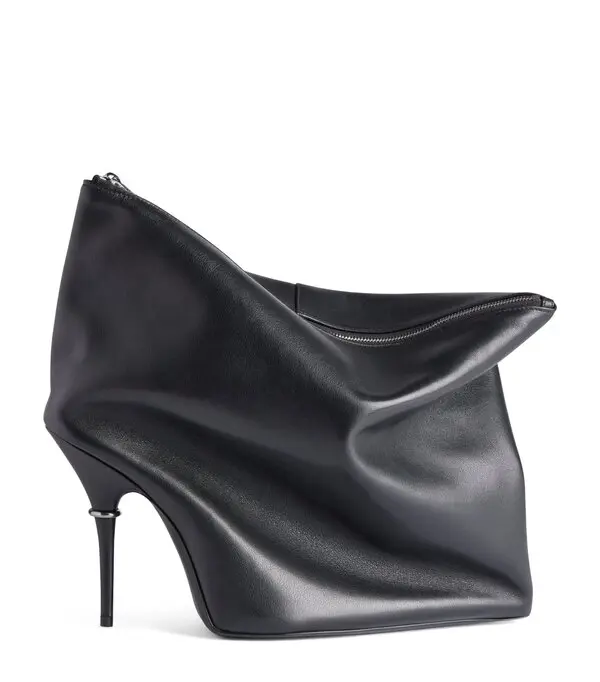 Balenciaga Calfskin Wader Clutch Bag - Black