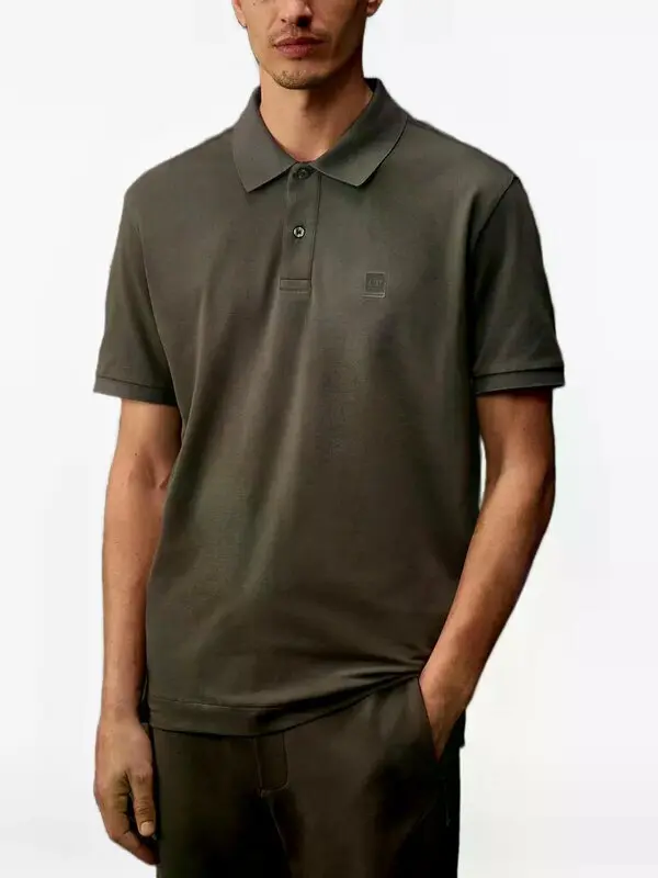 C.P. COMPANY Logo-patch Polo Shirt - Grey