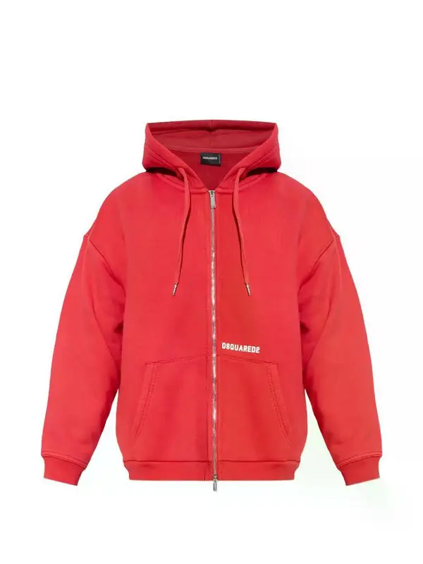 Dsquared2 Logo-embroidered Hoodie - Red