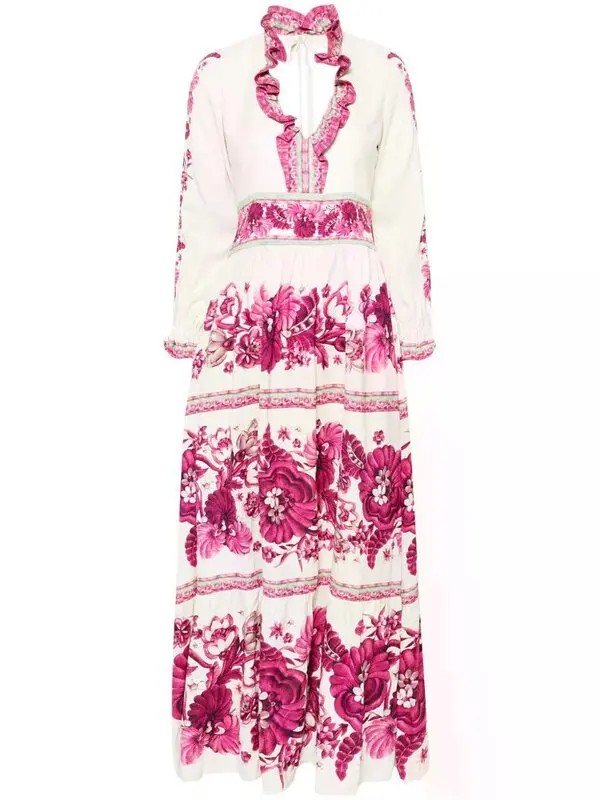 La DoubleJ Reina Crepe Maxi Dress - Neutrals