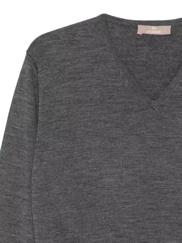 CRUCIANI V-neck Long Sleeve Jumper