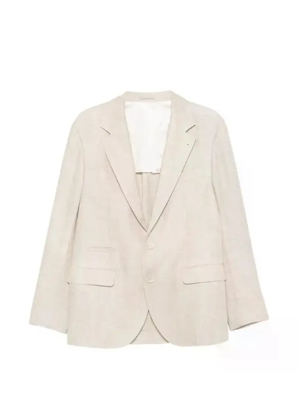 Brunello Cucinelli Buttoned Flap-pocket Blazer - Neutrals