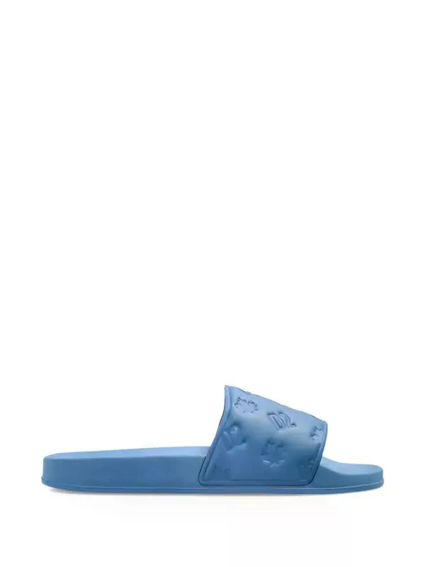 Dsquared2 Debossed Slip-on Slides - Blue