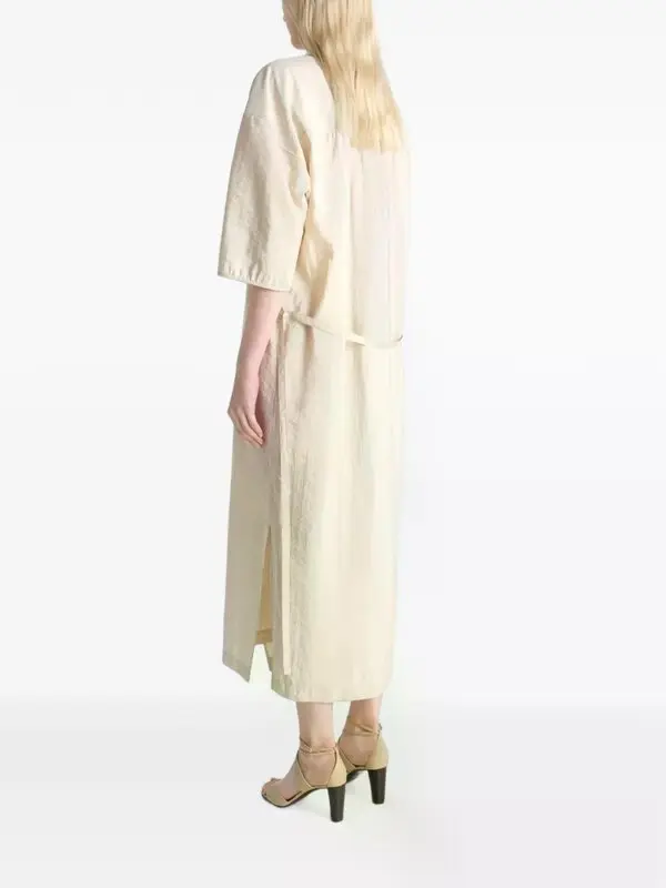 LEMAIRE Asymmetrical Shirt Dress In Dry Silk